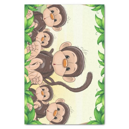 Monkey 1st Birthday Party Tissue Paper | Zazzle