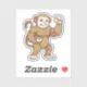 Monkey as Bodybuilder at Bodybuilding Sticker | Zazzle