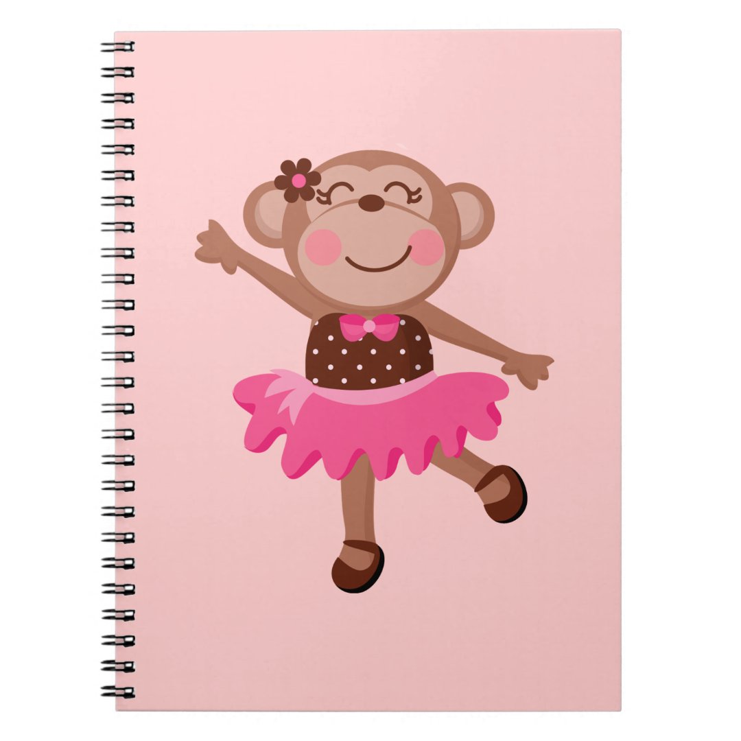 Monkey Ballerina Notebook | Zazzle