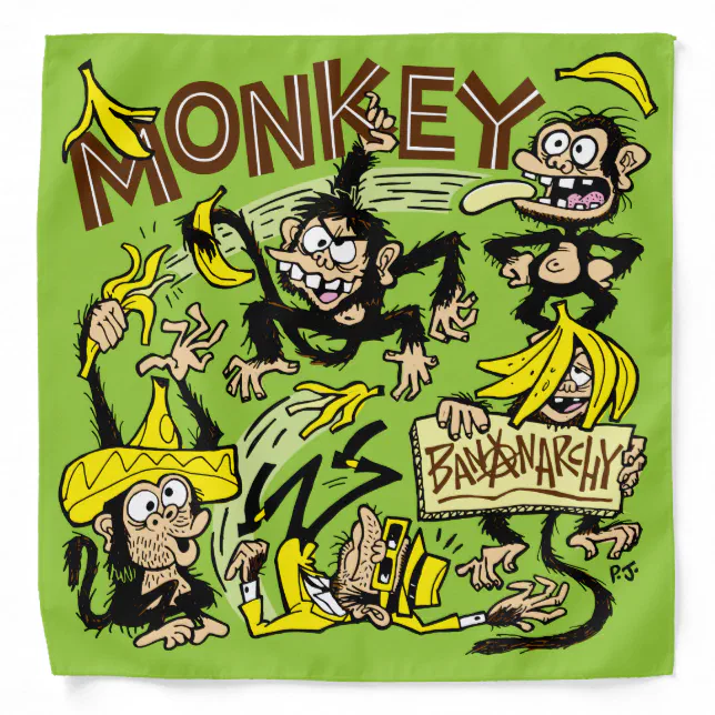 MONKEY - Bananarchy! Bandana | Zazzle