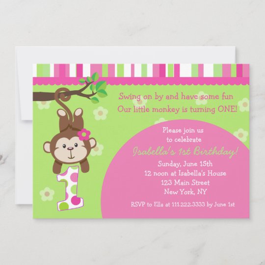 Monkey Birthday Party Invitations | Zazzle.com