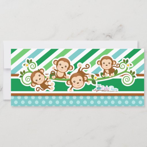 Monkey Boy Jungle Ticket Pass Birthday Party Invitation | Zazzle