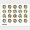 Monkey Business Round Stickers | Zazzle