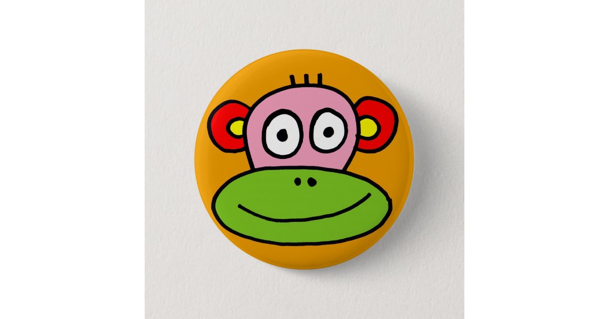 monkey button | Zazzle
