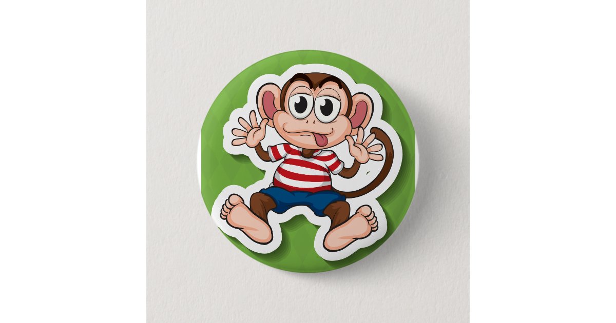 Monkey Button | Zazzle
