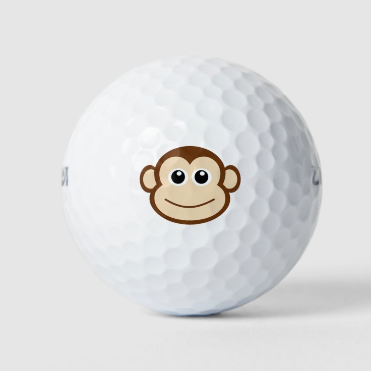 Monkey Cartoon Golf Balls | Zazzle