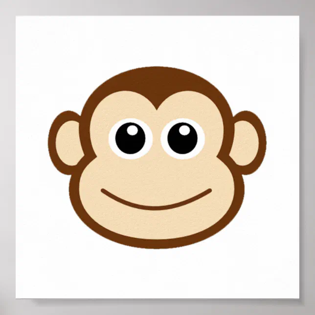 Monkey Cartoon Poster | Zazzle