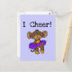Monkey Cheerleader Gold and Purple Postcard | Zazzle