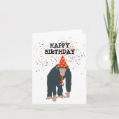 Monkey Chimpanzee Partying Animals Birthday Party Card | Zazzle