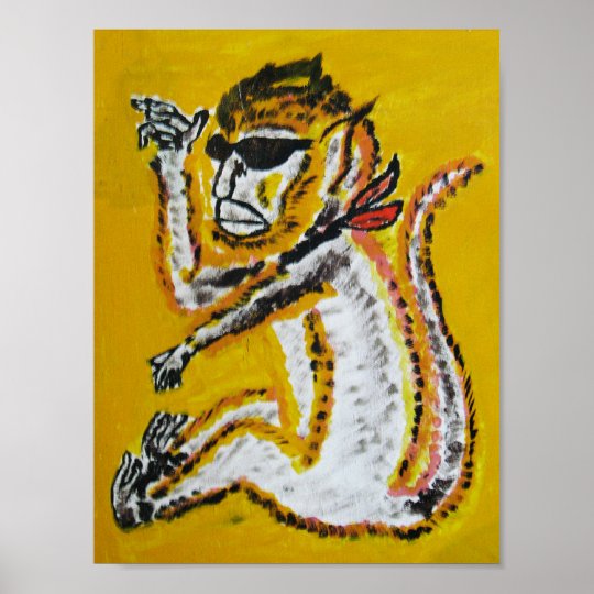 Monkey Circus Art Poster | Zazzle.com