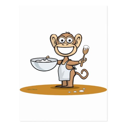 Monkey Cook Postcard | Zazzle