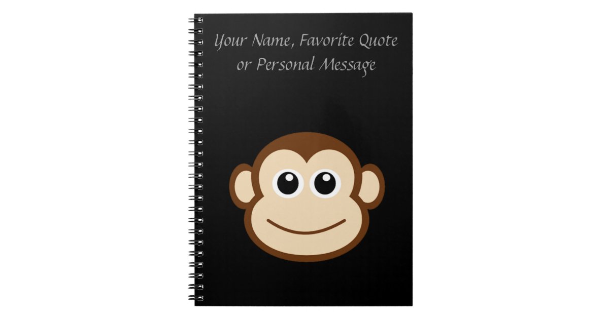 Monkey Face Cartoon Notebook | Zazzle