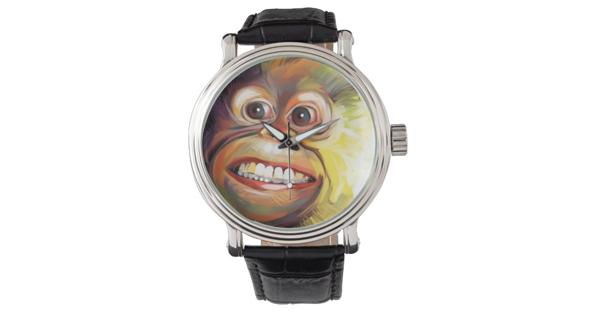 Monkey Face Watch | Zazzle