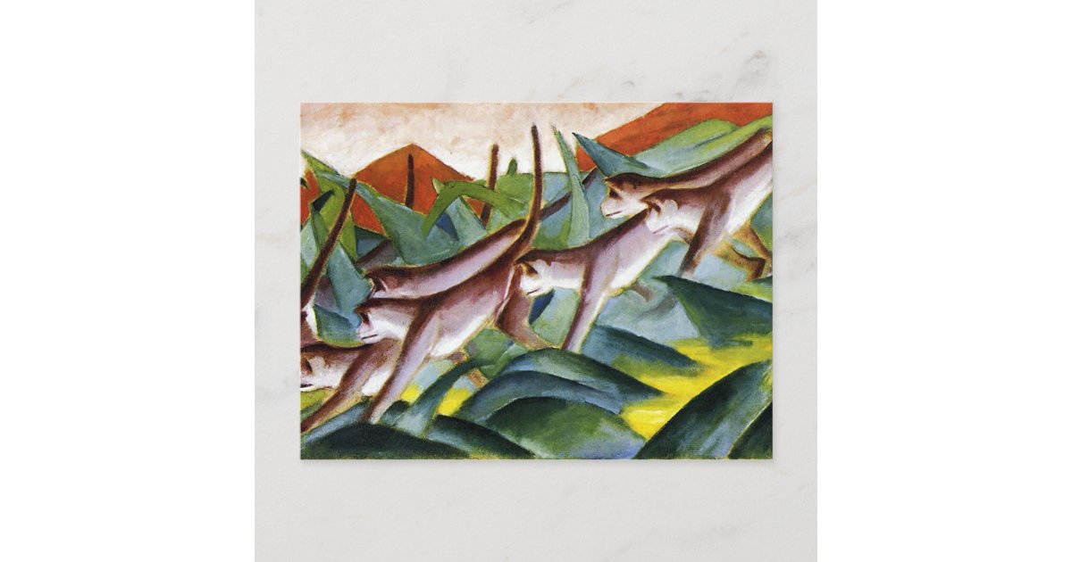 Monkey frieze by Franz Marc Postcard | Zazzle
