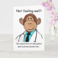 Monkey Get Well card | Zazzle
