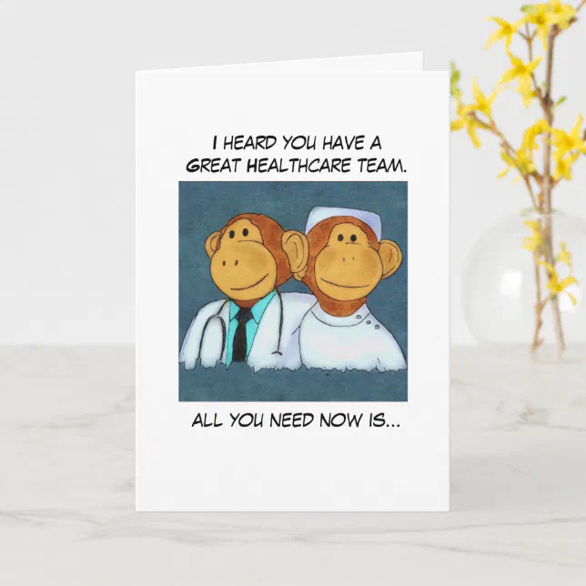 Monkey Get Well Card | Zazzle