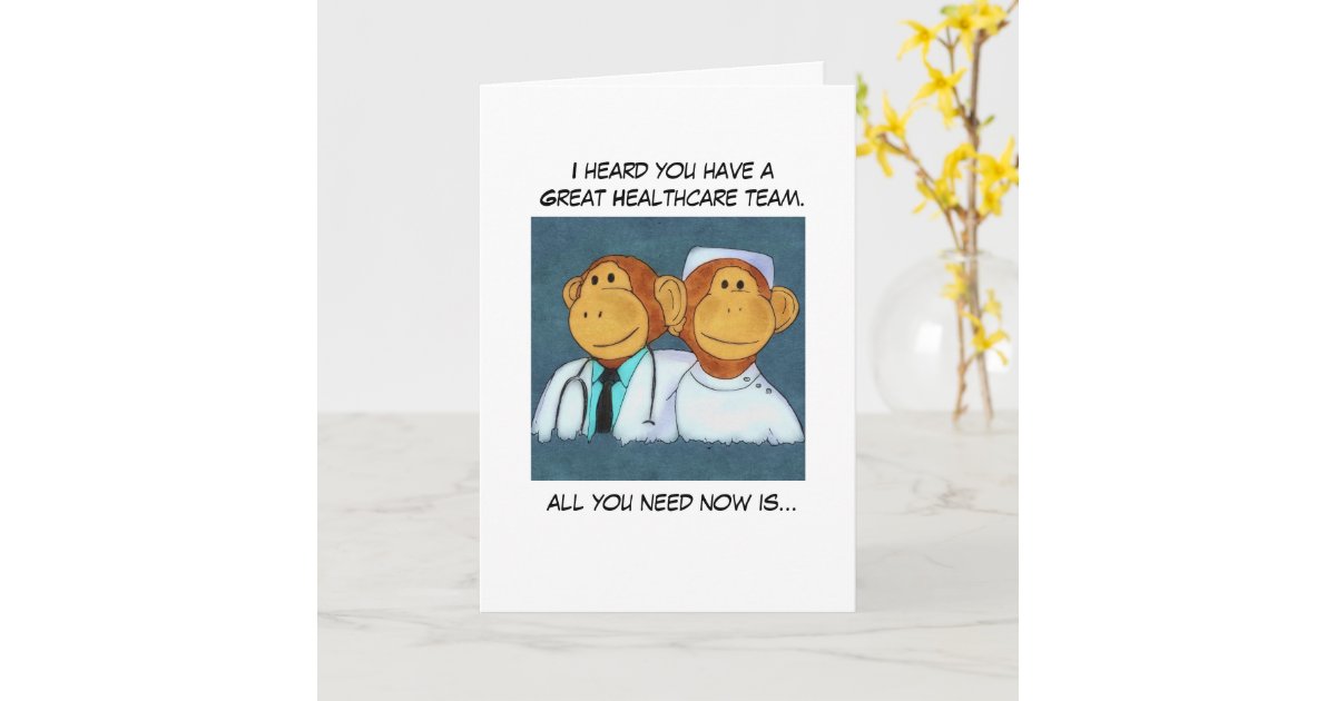 Monkey Get Well Card | Zazzle