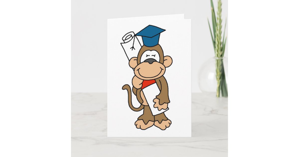 Monkey Graduate Tshirts and Gifts Card | Zazzle