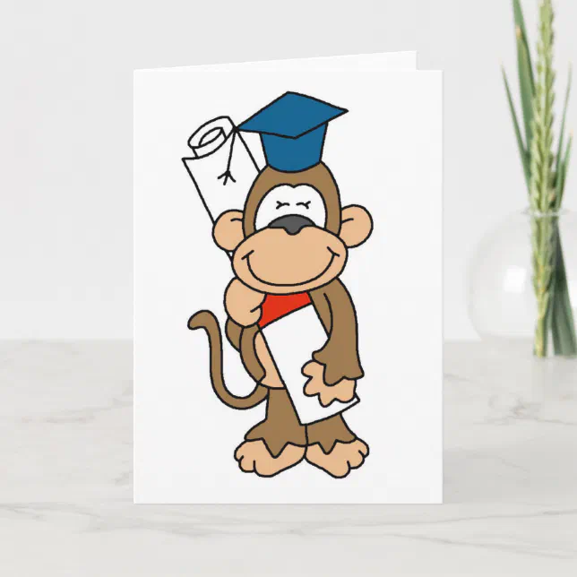 Monkey Graduate Tshirts and Gifts Card | Zazzle