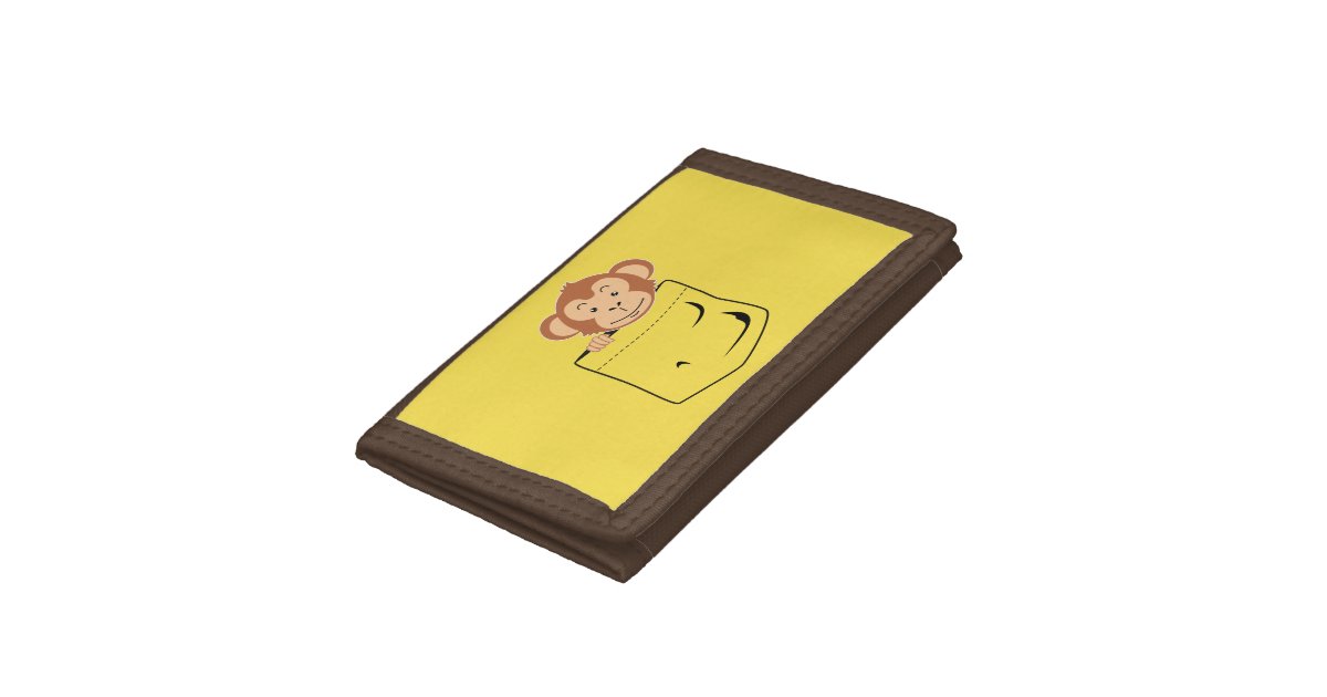 Monkey in pocket trifold wallet | Zazzle