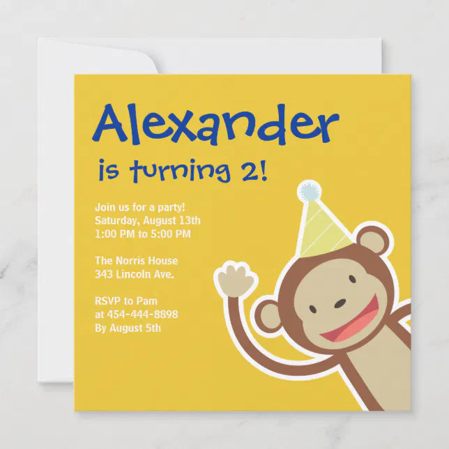 Monkey Invitations | Zazzle