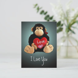 Monkey Love Postcard | Zazzle