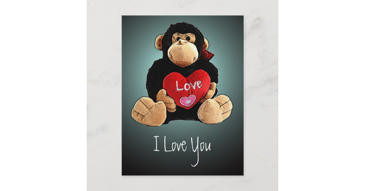 Monkey Love Postcard | Zazzle