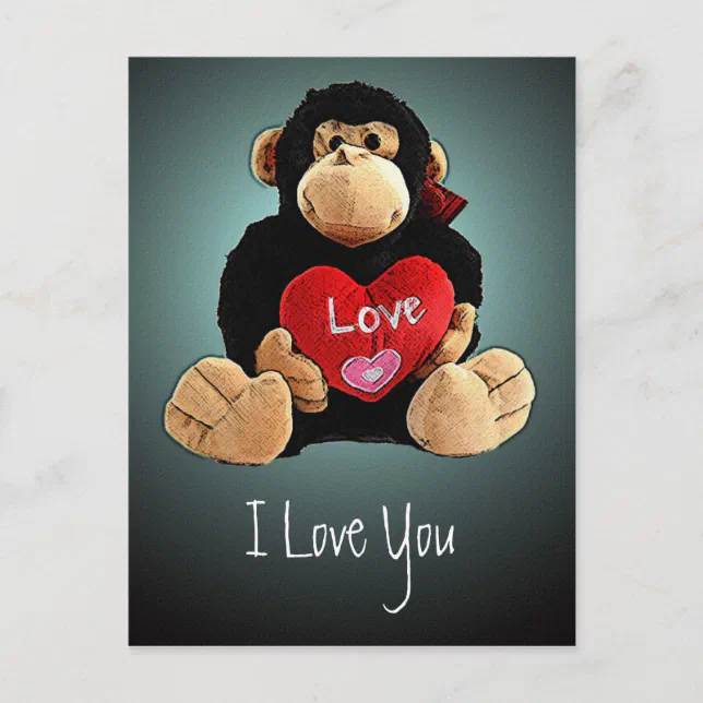 Monkey Love Postcard | Zazzle