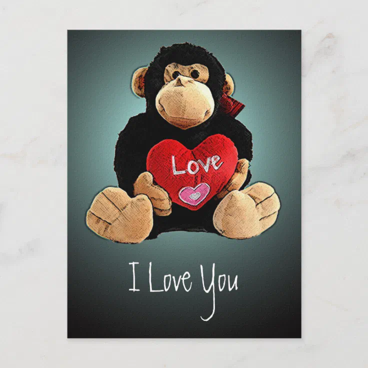 Monkey Love Postcard | Zazzle