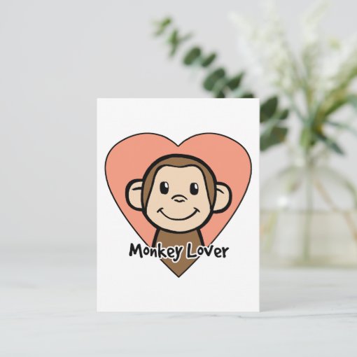 Monkey Lover Postcard | Zazzle
