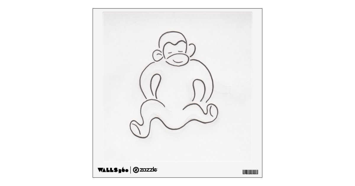 Monkey - Wall Art Wall Sticker | Zazzle