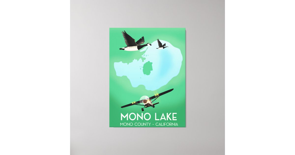 Mono Lake,Mono County, California travel poster Canvas Print | Zazzle
