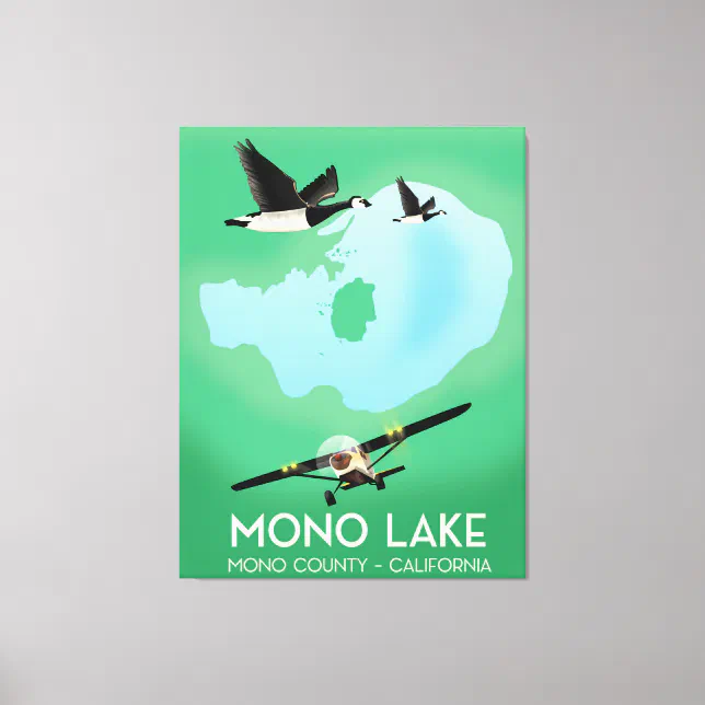 Mono Lake,Mono County, California travel poster Canvas Print | Zazzle
