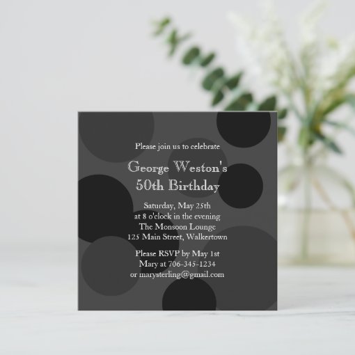 Monochromatic Birthday Invitation | Zazzle