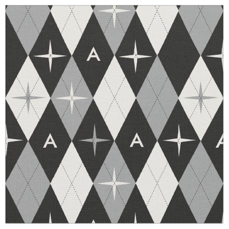 Grey Argyle Fabric | Zazzle.com