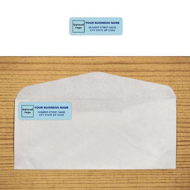 Monochrome Blue Business Return Address Label | Zazzle