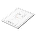 Monochrome Fade Fashion Girl Portrait Notepad | Zazzle