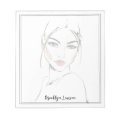 Monochrome Fade Fashion Girl Portrait Notepad | Zazzle