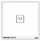 Monochrome Minimalist Rectangle Monogram Wall Decal | Zazzle