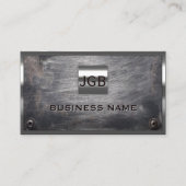 Monogram 3 Initials Professional Metal Framed Business Card | Zazzle