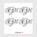 Monogram 3-Letter Initials Custom Decals 4-Up | Zazzle