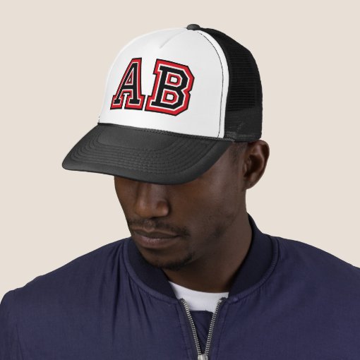 Monogram 'AB' Trucker Hat | Zazzle