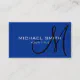 Monogram Air Force blue color background Business Card | Zazzle