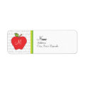 Monogram Apple Return Address Label | Zazzle