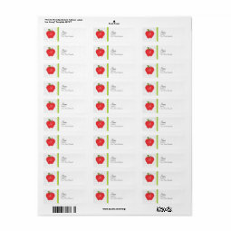 Monogram Apple Return Address Label | Zazzle