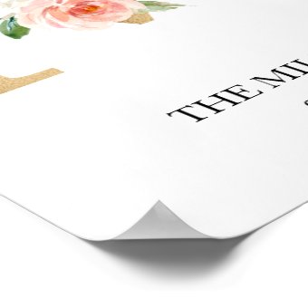 Monogram Art Print, Letter M, Wedding, Nursery Poster | Zazzle