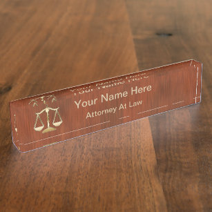 Lawyer Desk Name Plates | Zazzle