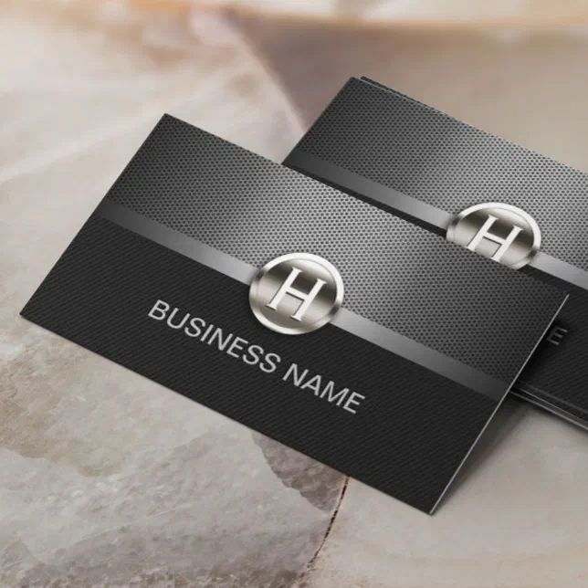 Monogram Automotive Professional Metal Auto Car Business Card | Zazzle