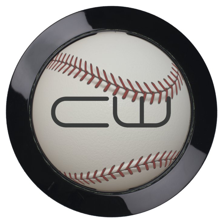 Monogram Baseball USB Charging Station | Zazzle