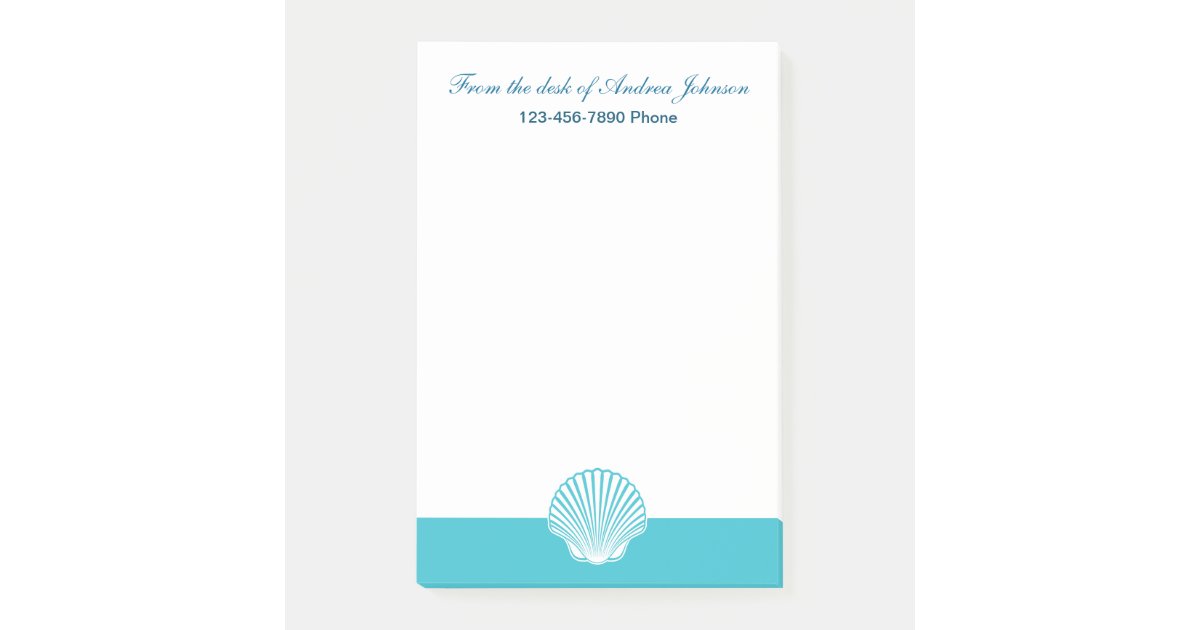 Monogram Beach Sticky Note Pads | Zazzle